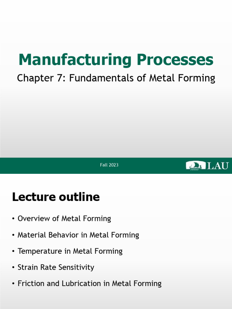 Metal Forming Processes Overview | PDF | Deformation (Engineering ...