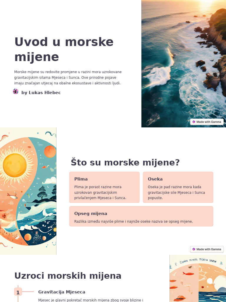 Uvod U Morske Mijene: by Lukas Hlebec | PDF