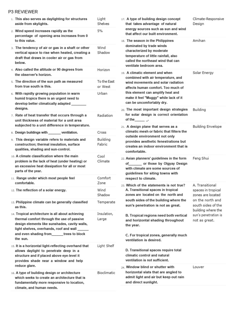 TROPICAL-DESIGN-REVIEWER-P3 | PDF | Humidity | Atmosphere Of Earth