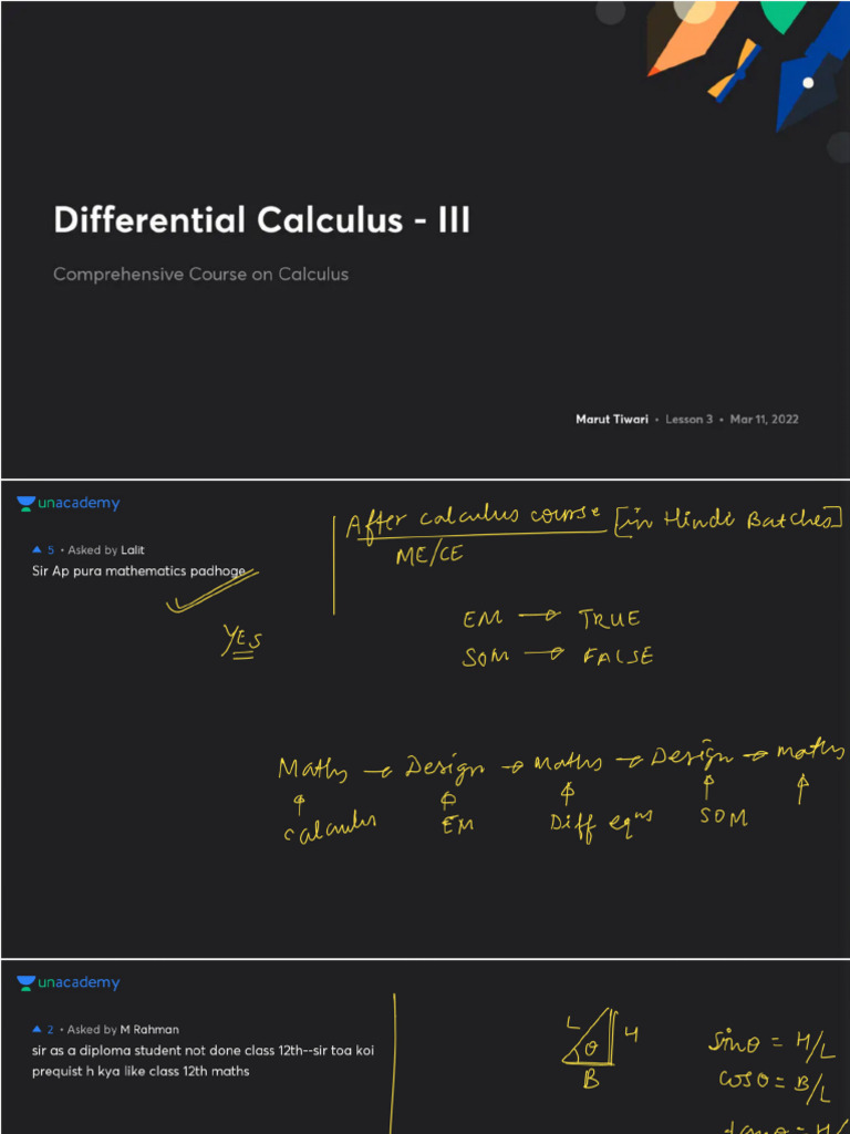 Differential - Calculus - III - With - Anno | PDF