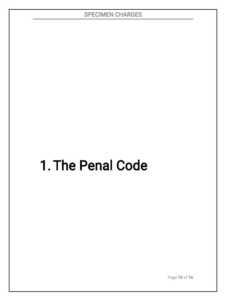 Charge Sheet Booklet (Revised Edition) | PDF