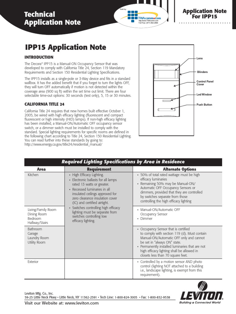 IPP15 Application Note | PDF | Lighting | Electrical Engineering