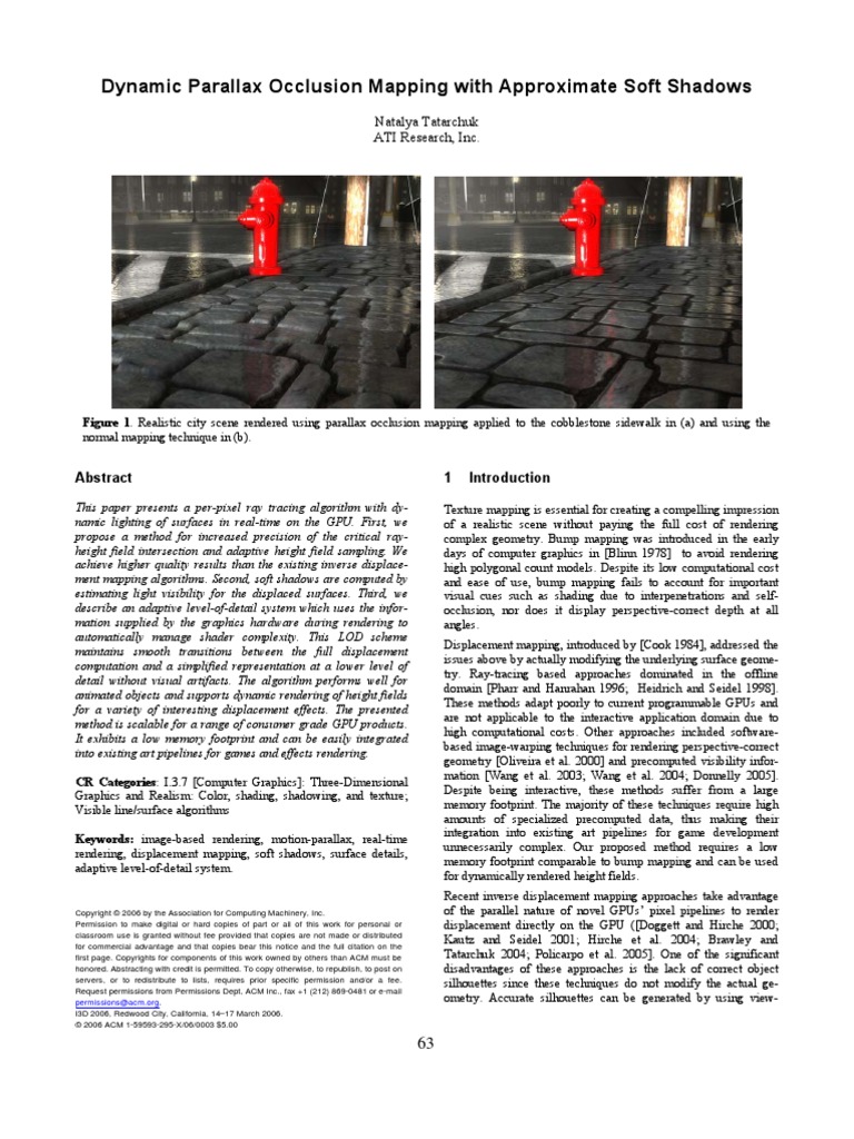 Parallax Occlusion Mapping | PDF | Texture Mapping | Rendering (Computer Graphics)
