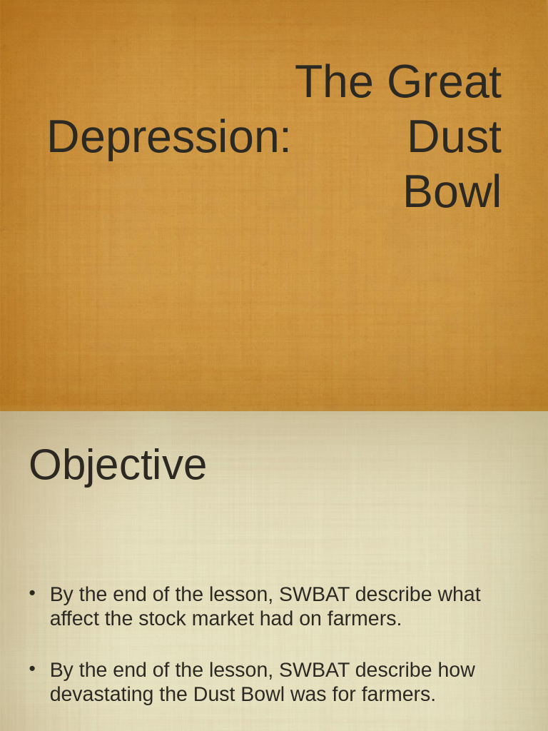 PowerPoint Dust Bowl 2 | PDF | Dust Bowl | Great Depression