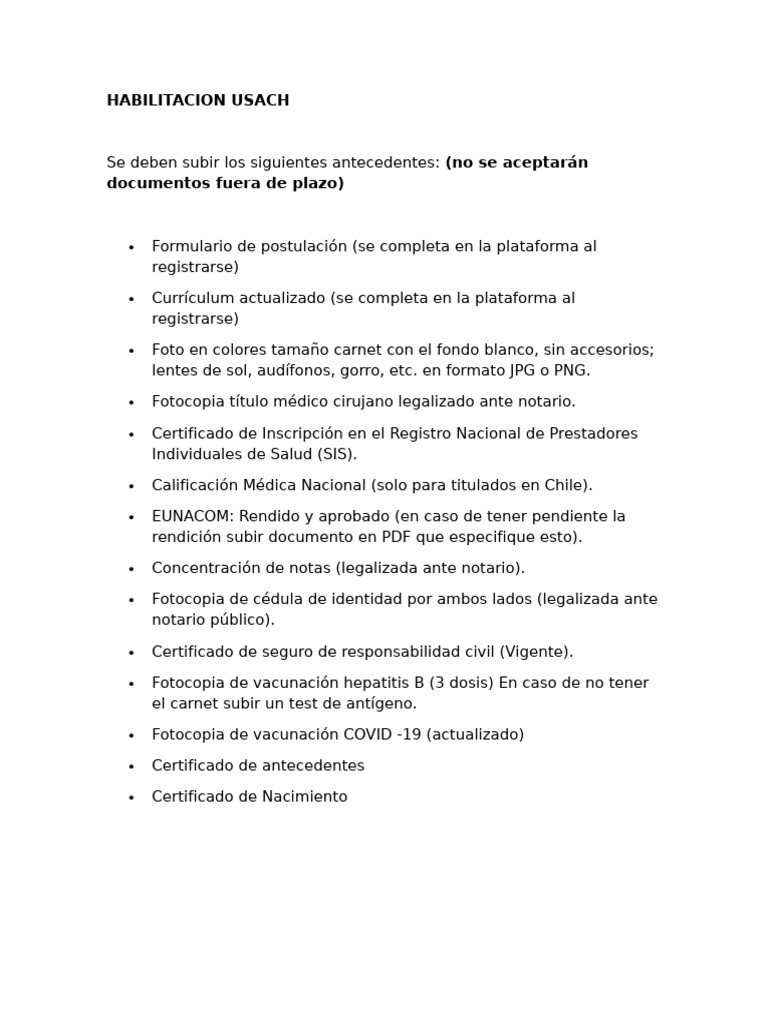 Habilitacion Usach | PDF | Ciencias sociales