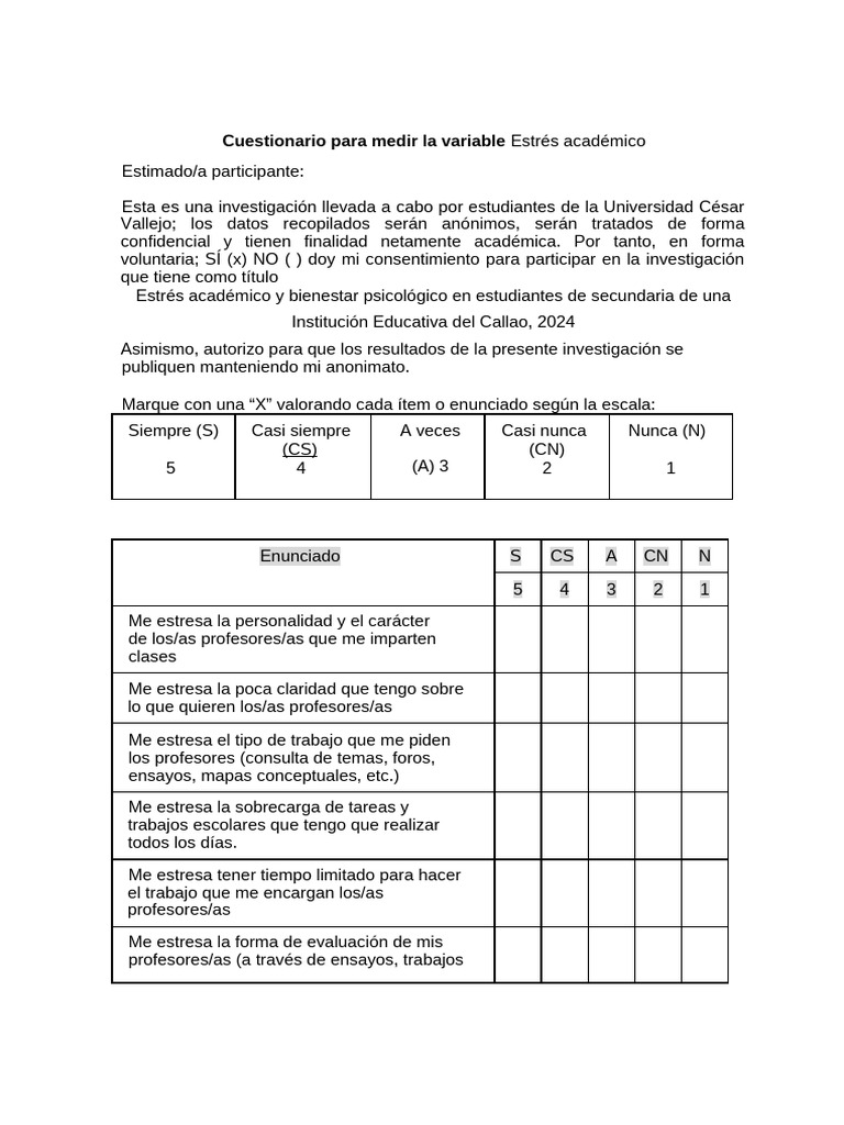 Formato - Validación de Cuestionario (3) | PDF
