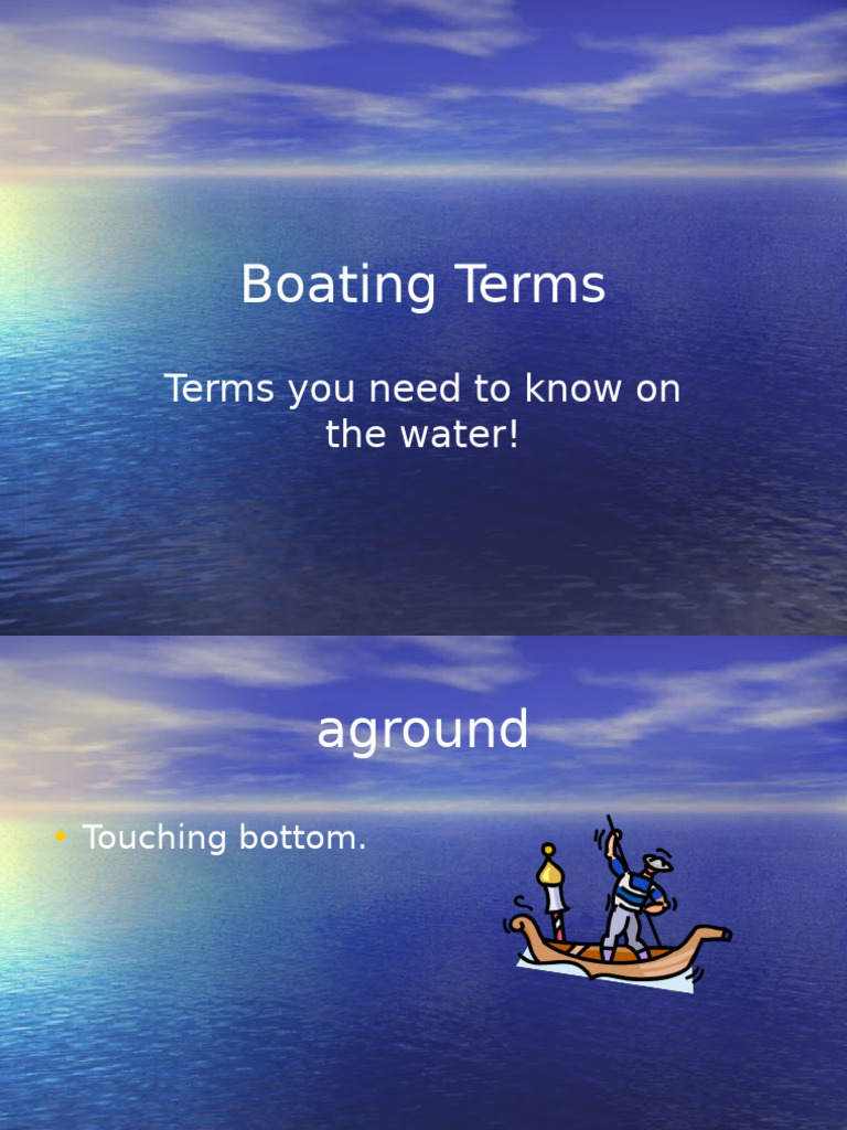 Boating Terms | PDF | Travel