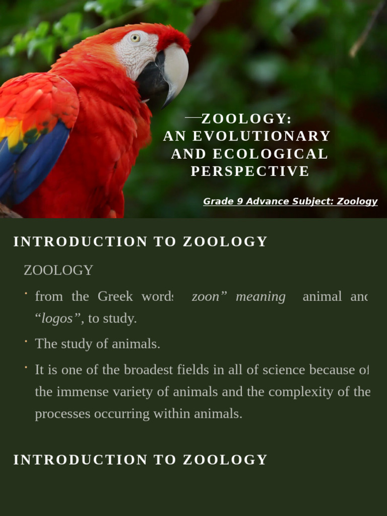 Introduction to Zoology (2) | PDF | Zoology | Extinction