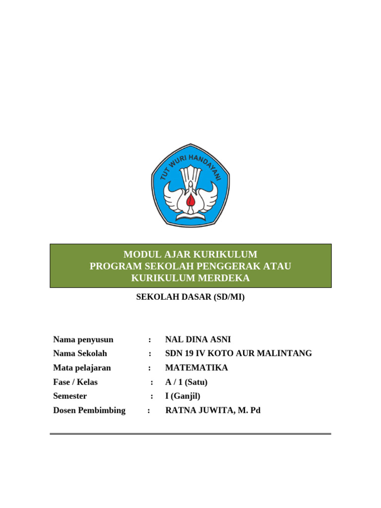 Modul Ajar Micro Teaching MTK Kelompok 1 | PDF