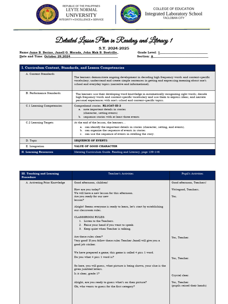 Identifying Characters and Settings in Stories | PDF | Learning | Human ...