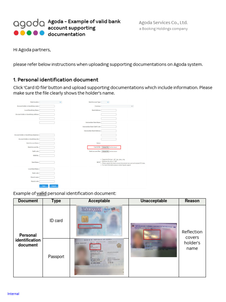 Example of Valid Bank Account Supporting Documentation | PDF | Identity ...