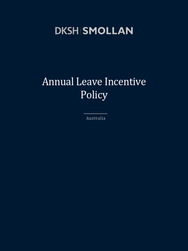 Annual Leave Incentive Policy | PDF | Business