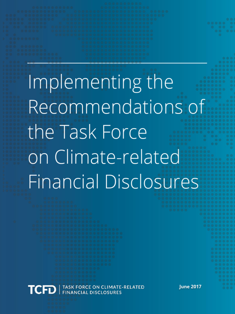 FINAL-TCFD-implementing Recommendations of the TCFD | PDF | Risk | Expense