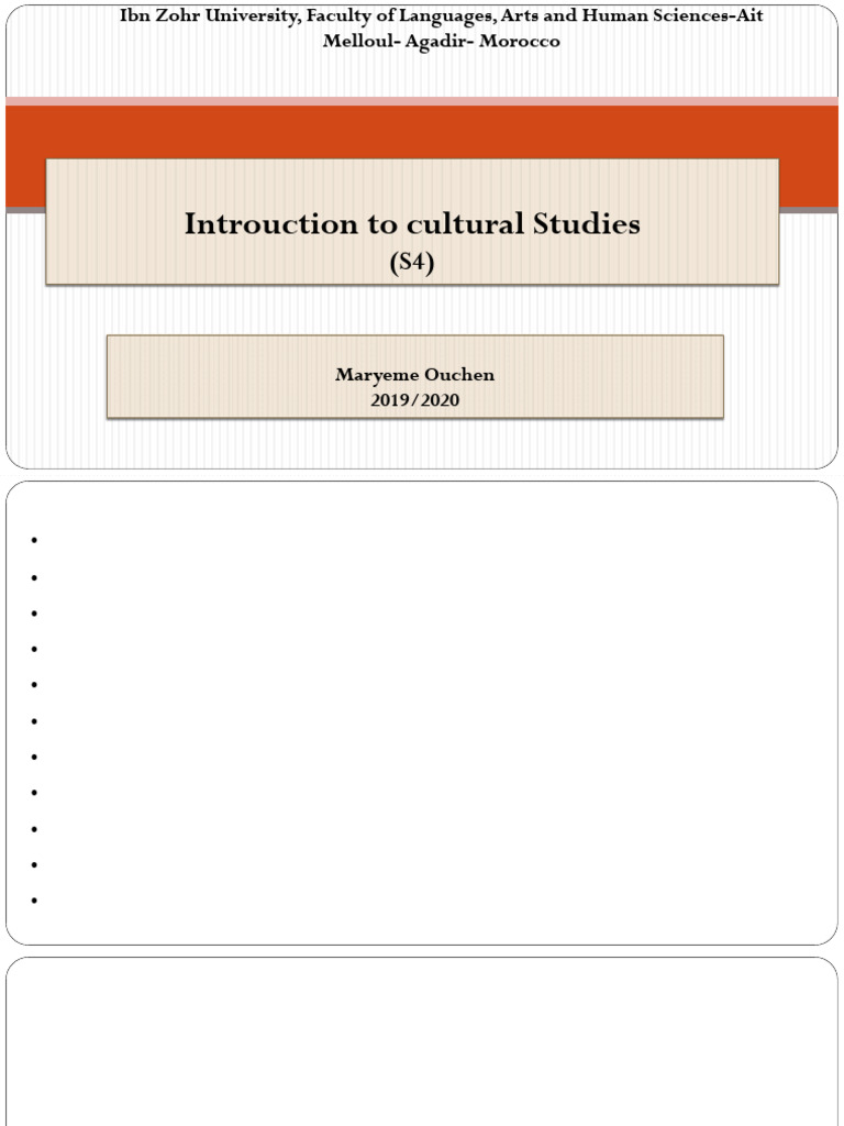 Introduction To Cultural Studies 5 | PDF | Postmodernism | Truth