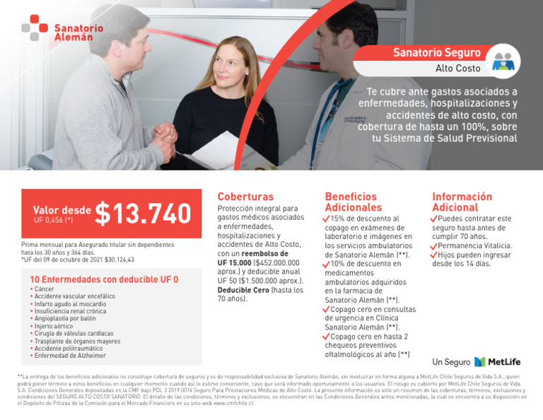 Ficha Sanatorio Seguro Alto Costo | PDF | Seguro | Cuidado de la salud