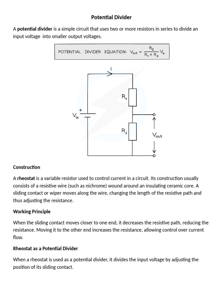 Potential Divider | PDF
