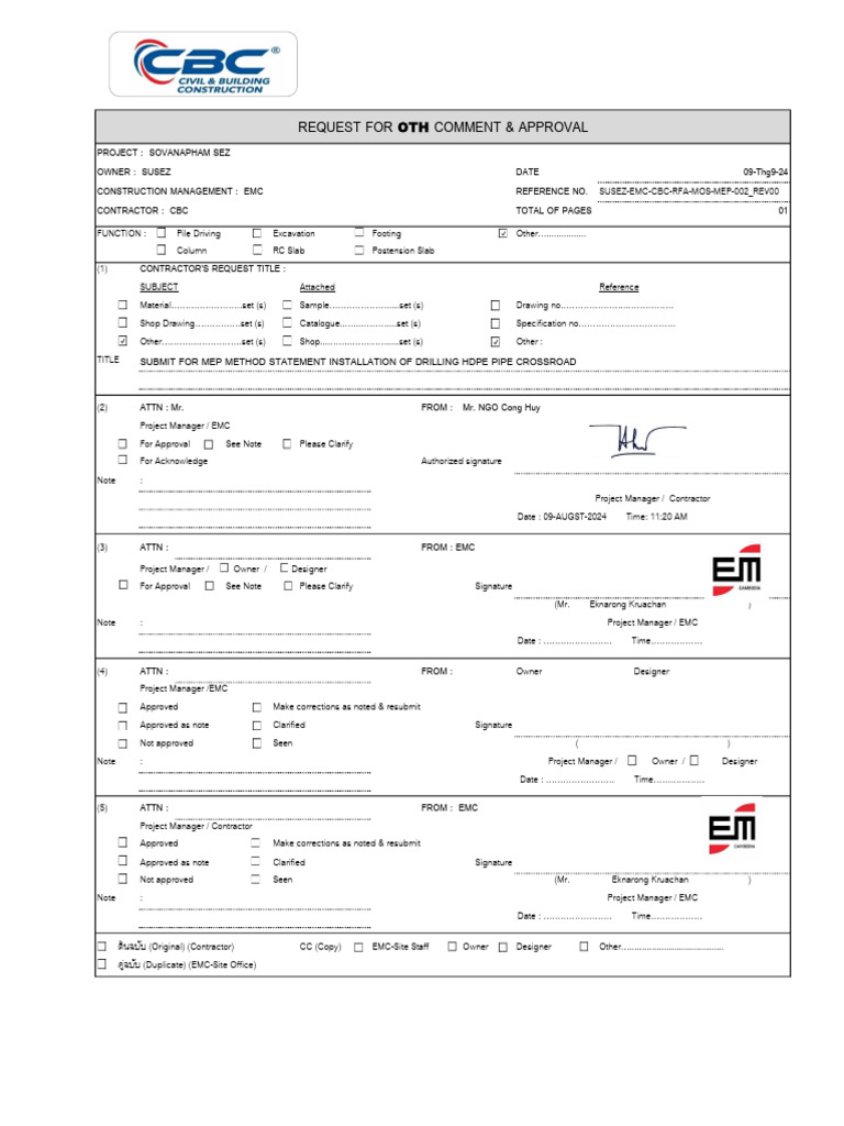 Susez Emc CBC Rfa Mos Mep 002 Rev00 | PDF | Pipe (Fluid Conveyance) | Mechanical Engineering