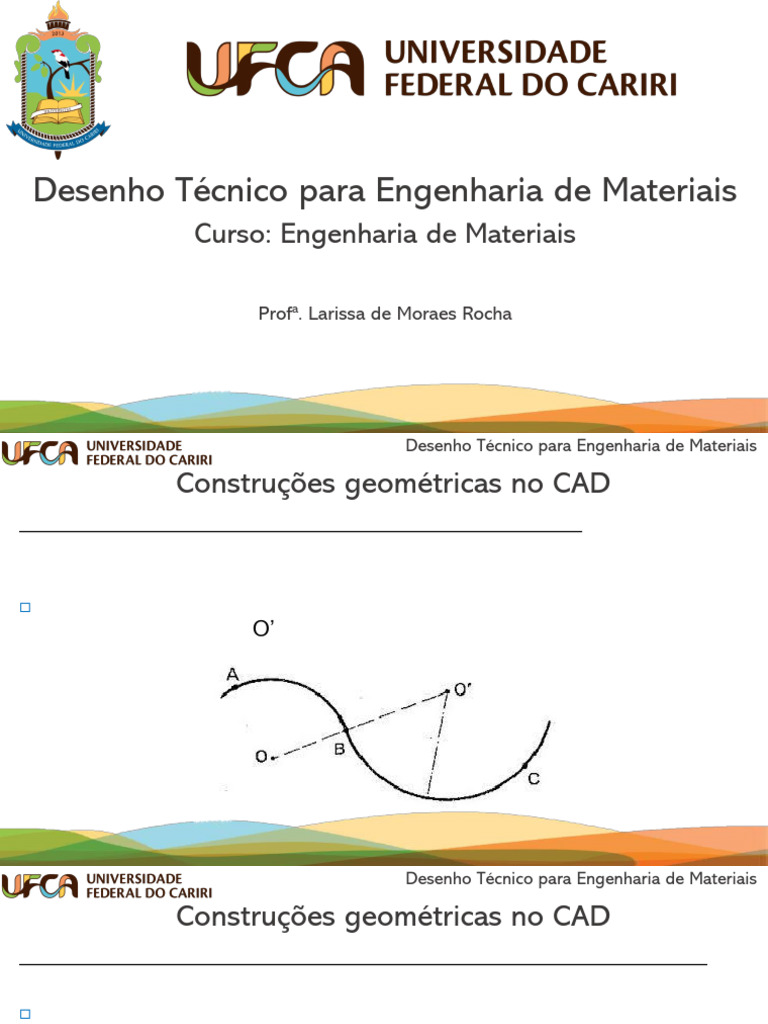 Construções Geométricas no CAD | PDF | Métodos e Materiais de Ensino