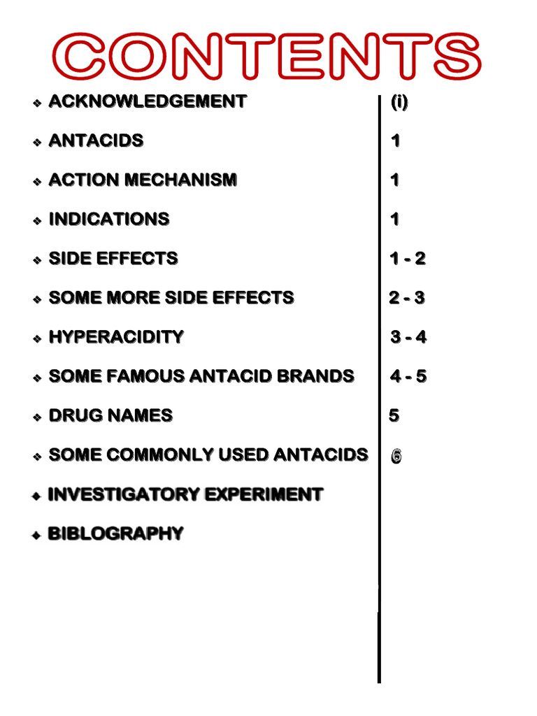 Icbse Comparative Study of Commercial Antacids | PDF | Sodium Bicarbonate | Chemical Compounds