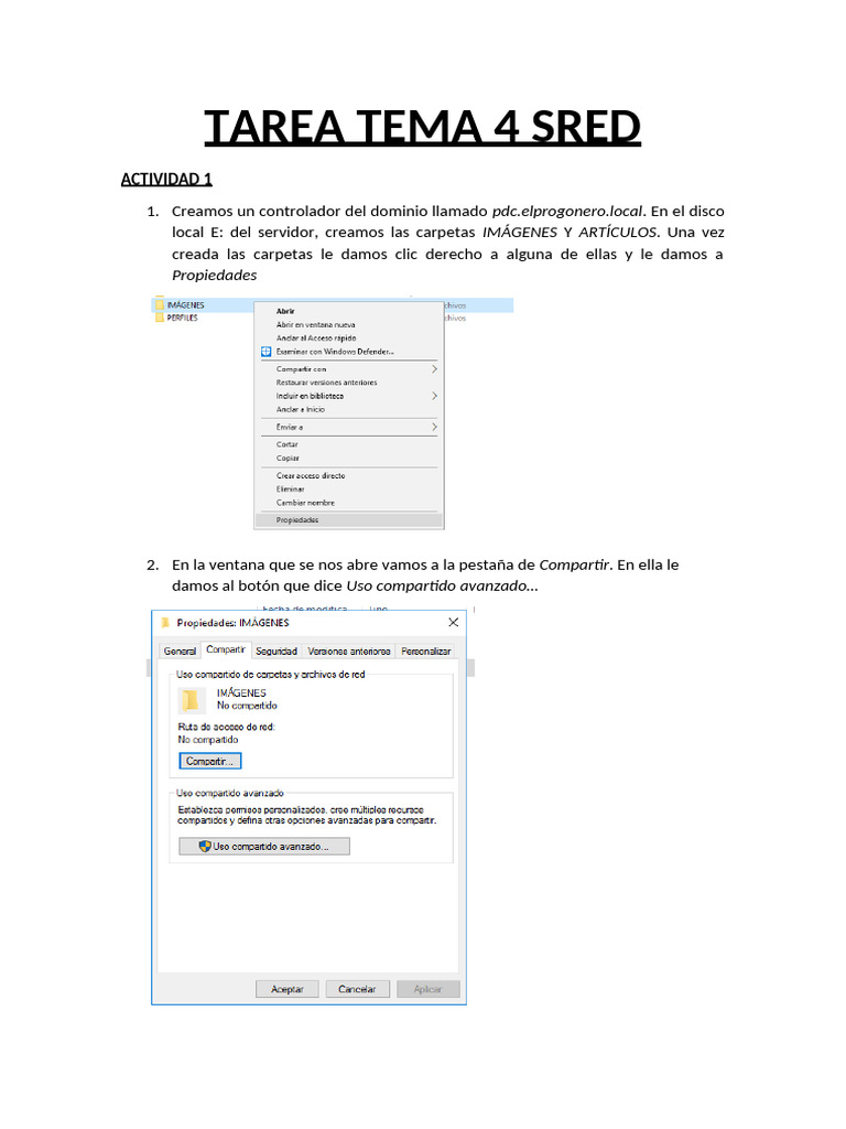Tarea Tema 4 - Ismael Sierra | PDF | Ventana (informática) | Directorio Activo