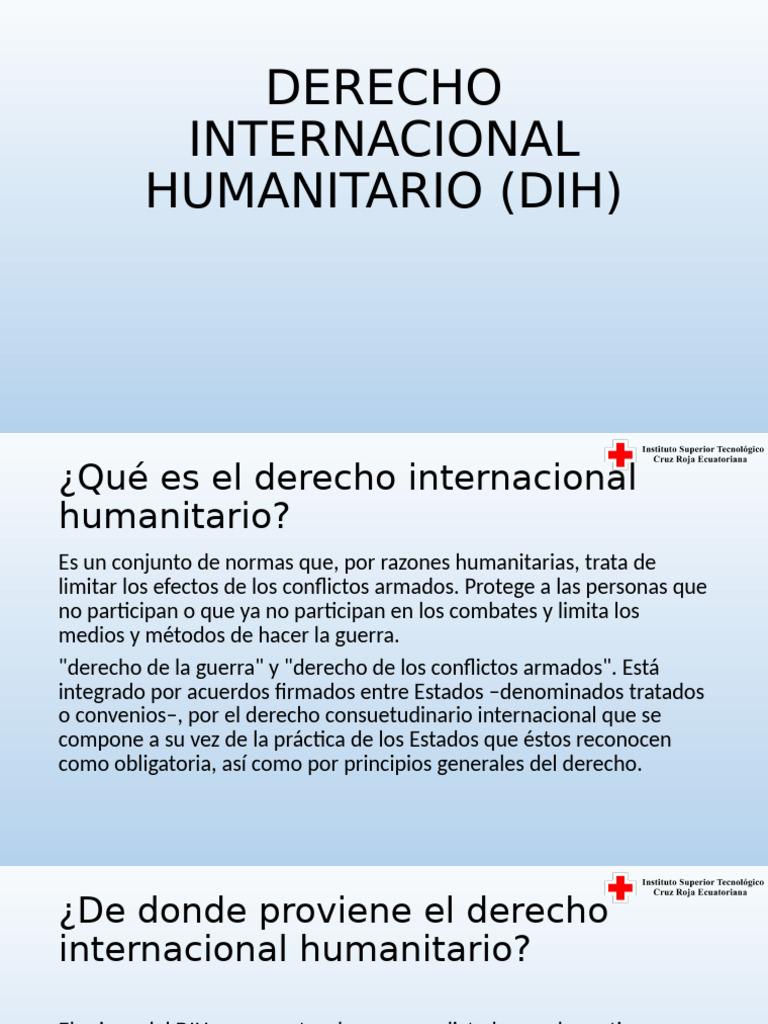 Dih Primera Parte | PDF | Ley humanitaria internacional | Relaciones ...