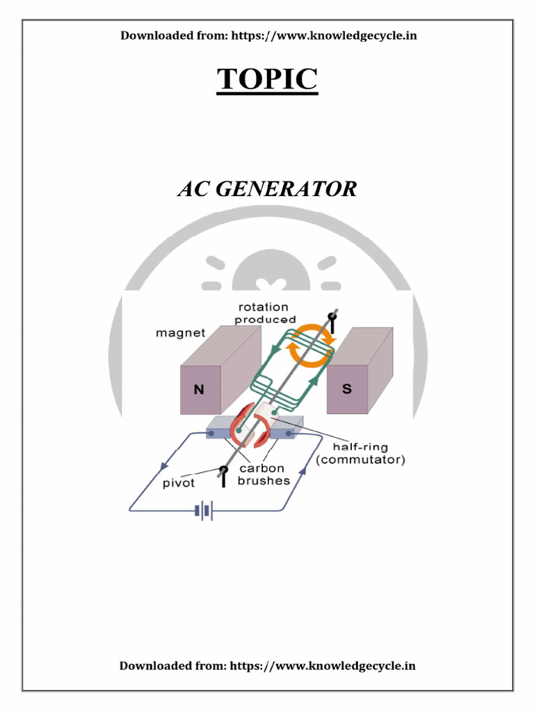 Electric Generator (P) | PDF
