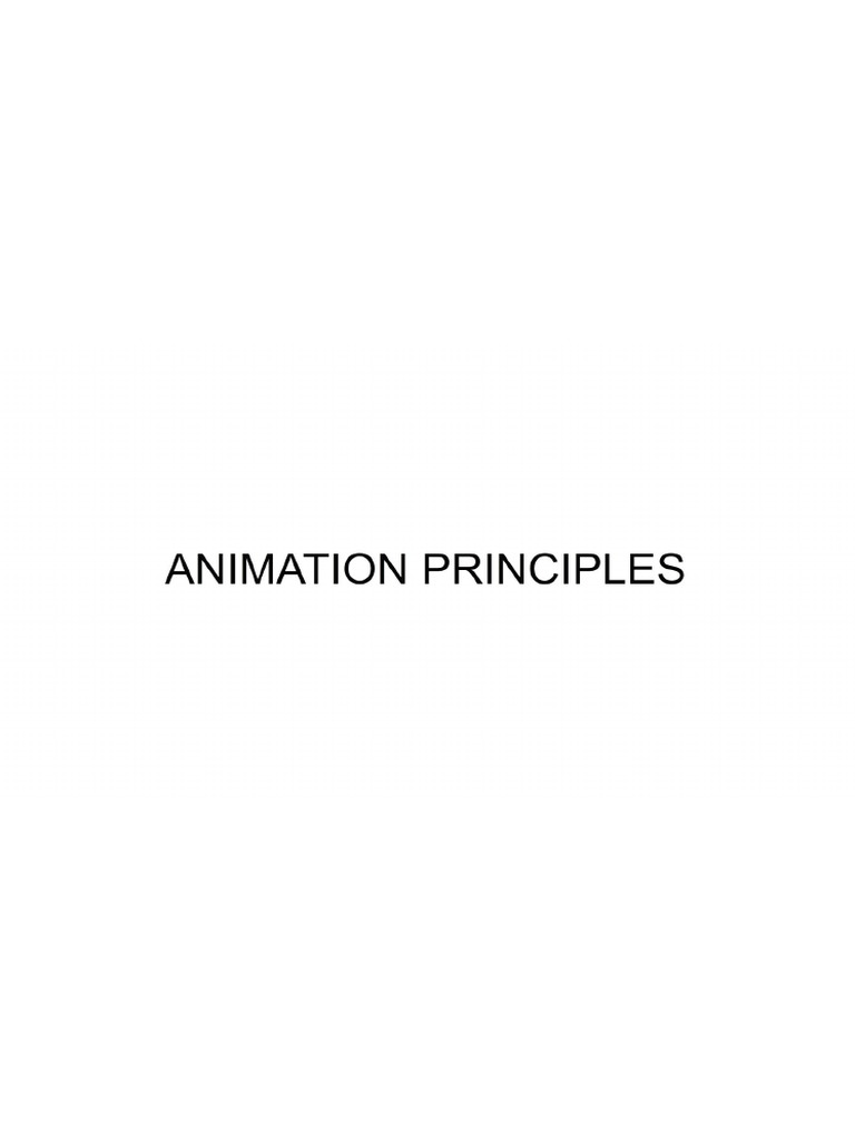 Animation Principle | PDF