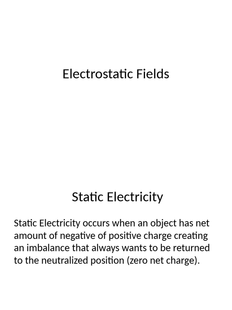 Electrostatic Fields & Capacitors | PDF | Electric Field | Electricity