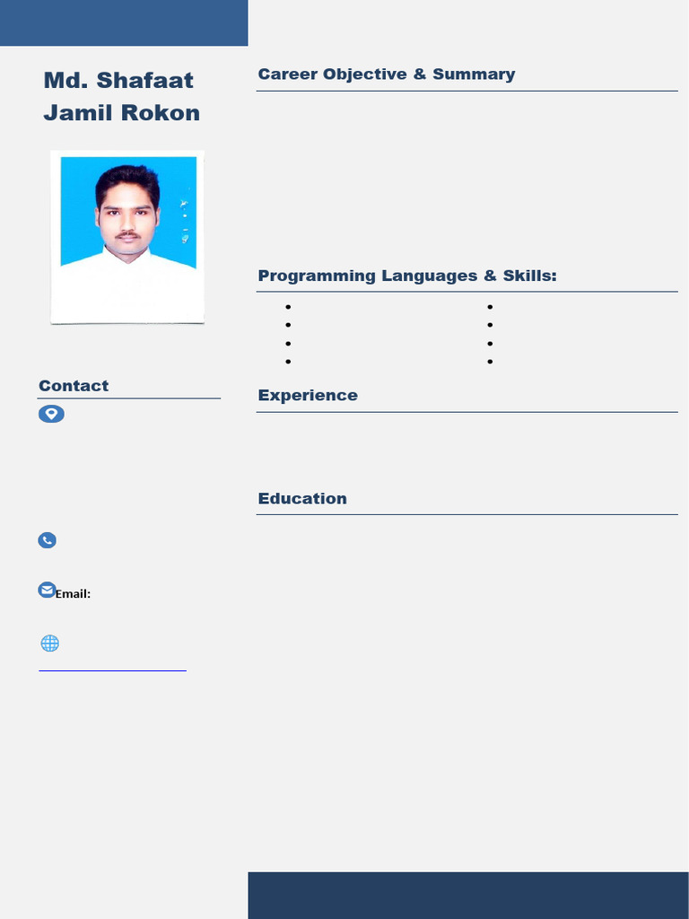 Md. Shafaat Jamil Rokon: CSE Profile | PDF | Computing