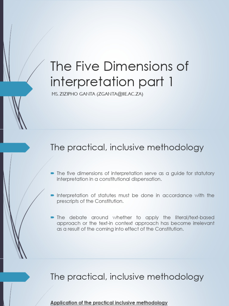 Five Dimensions of Statutory Interpretation | PDF | Justice | Crime ...