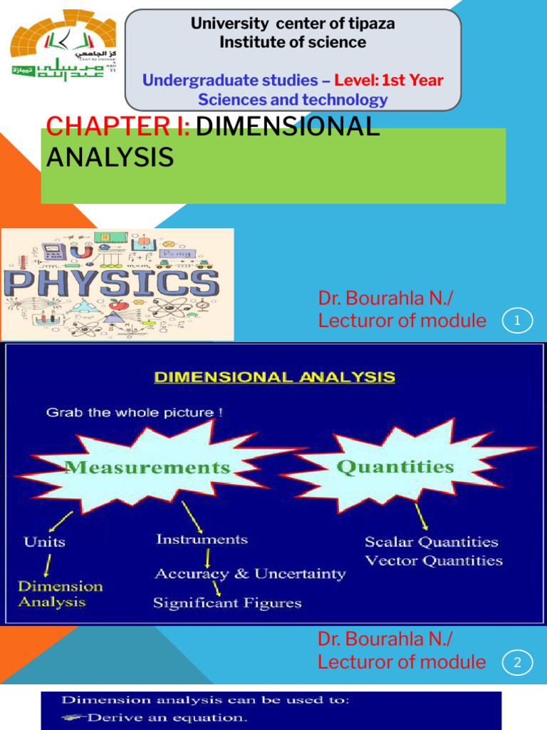 Cours Dimensional Analysis Physics | PDF | Uncertainty | Measurement