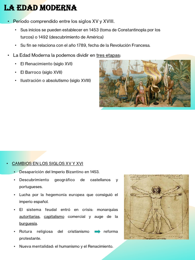 Los Inicios de La Edad Moderna (Siglos XV y Xvi) | PDF | Período moderno temprano | Iglesia Católica