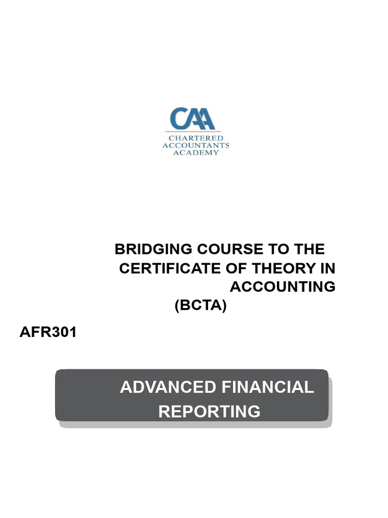 Bcta Advanced Financial Reporting Module 2024-3 | PDF | Going Concern ...
