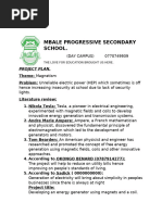 Project Proposal @ (BEE) PDF | PDF | Electricity | Magnetic Field