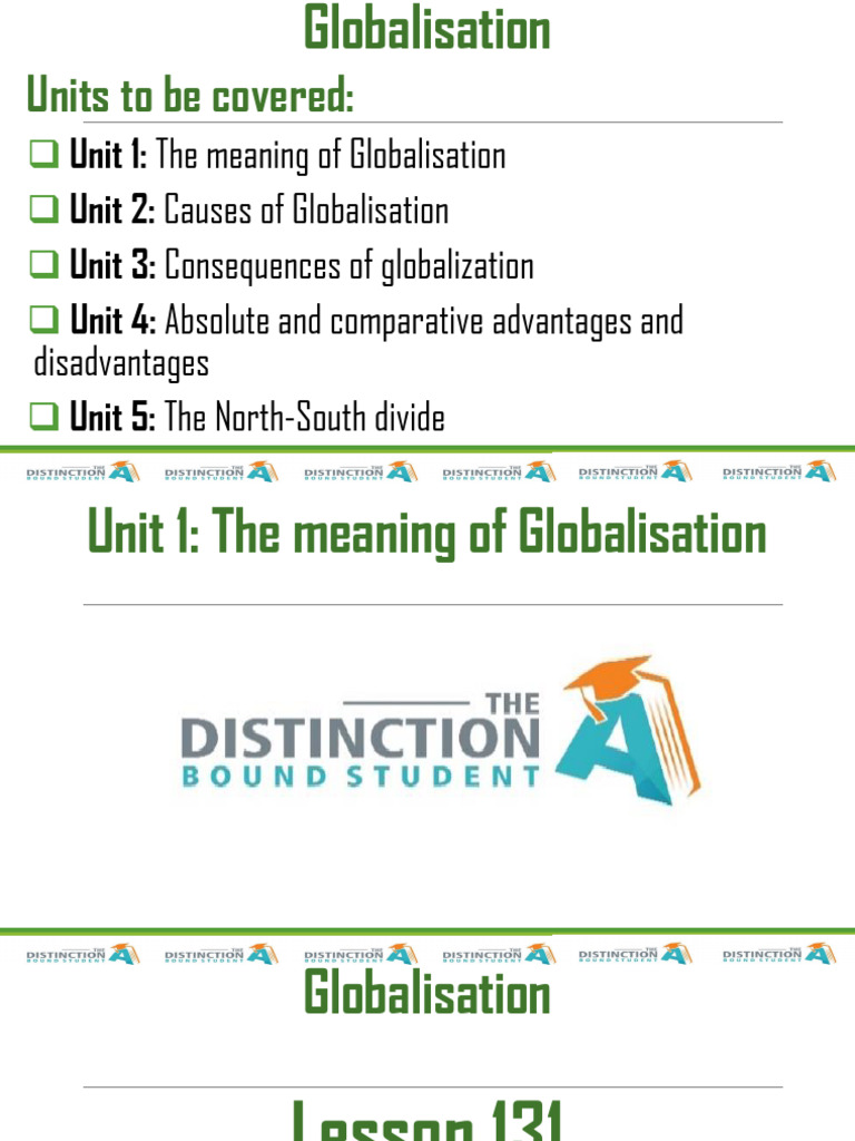 Globalisation Additional Notes | PDF | Globalization | Comparative ...