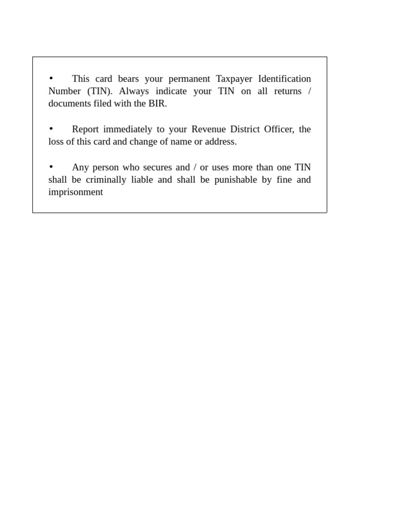 Taxpayer Identification Number Guidelines | PDF | Finance & Money ...