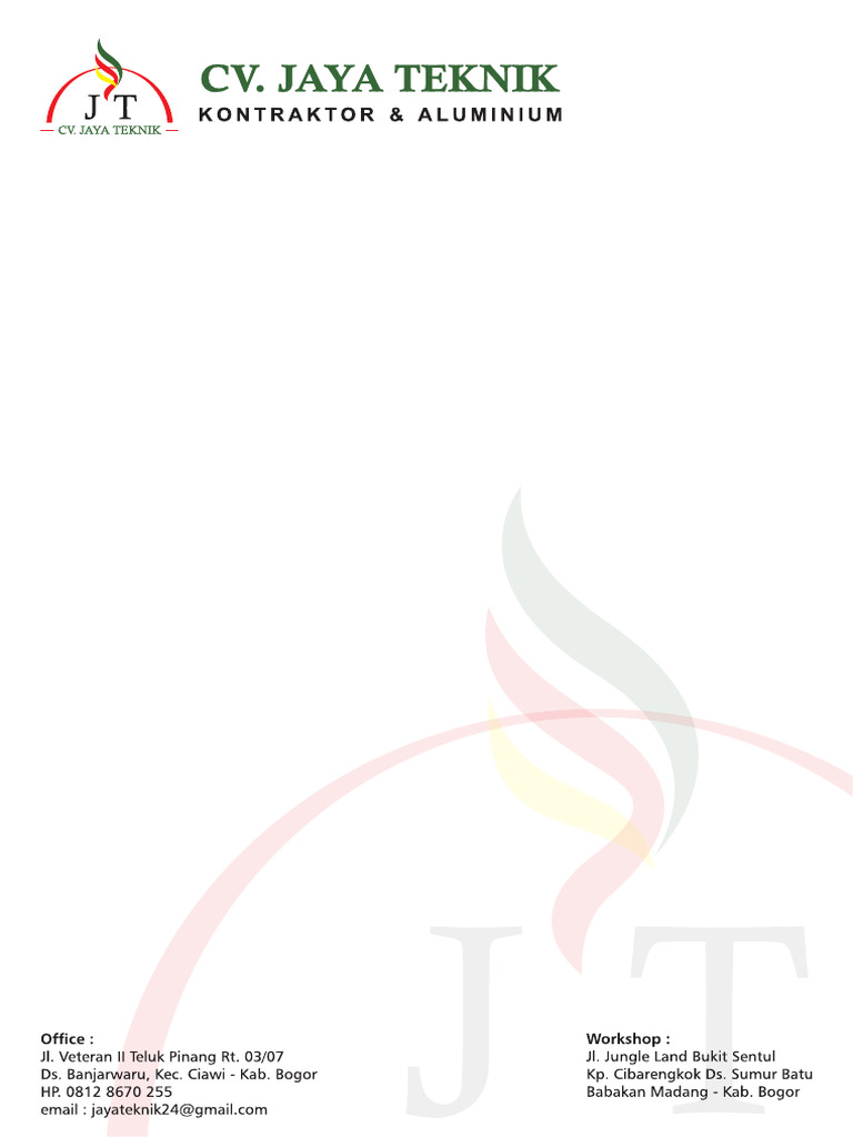Kop CV. Jaya Teknik | PDF