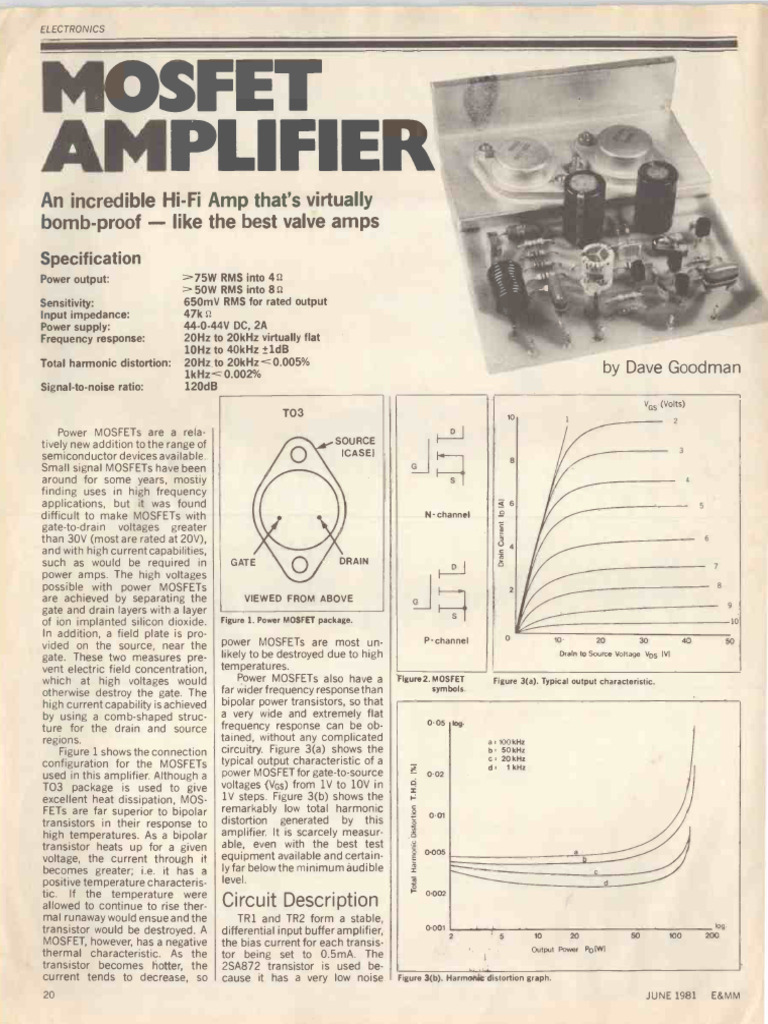 Maplin 150W MOSFET AMP and Mods | PDF | Amplifier | Telecommunications ...