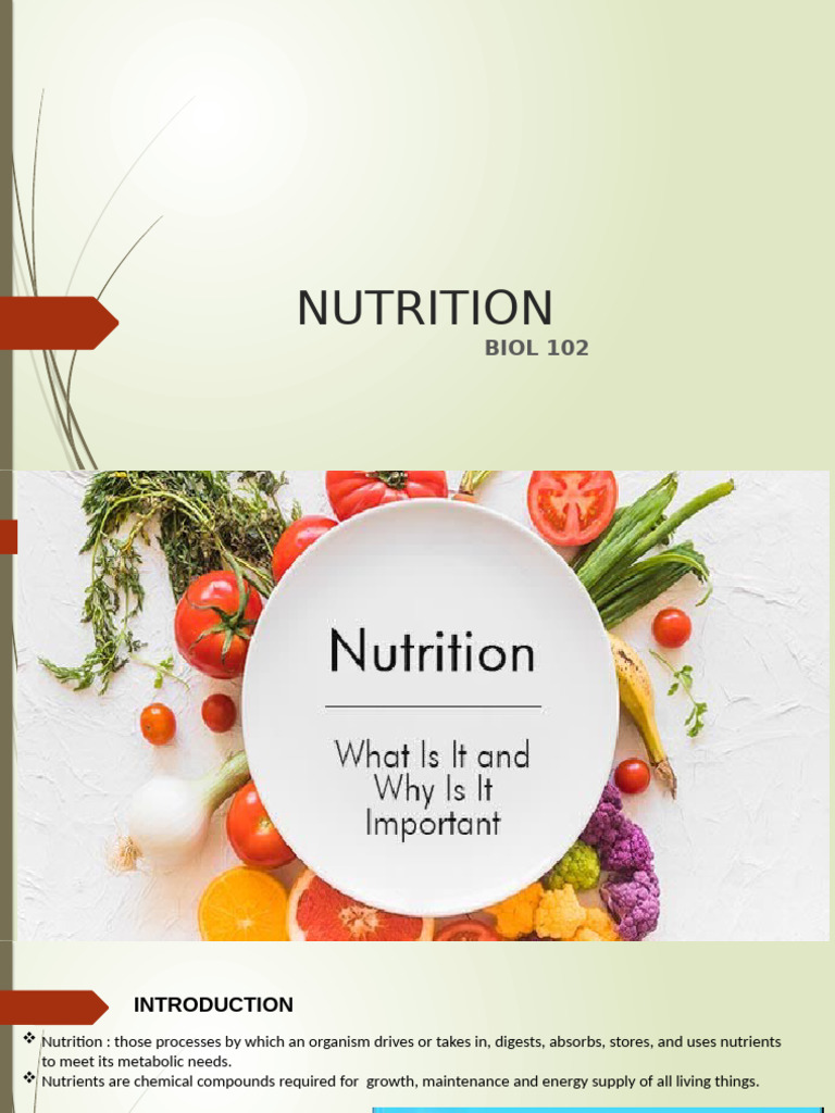 Nutrition | PDF | Nutrition | Diet & Nutrition