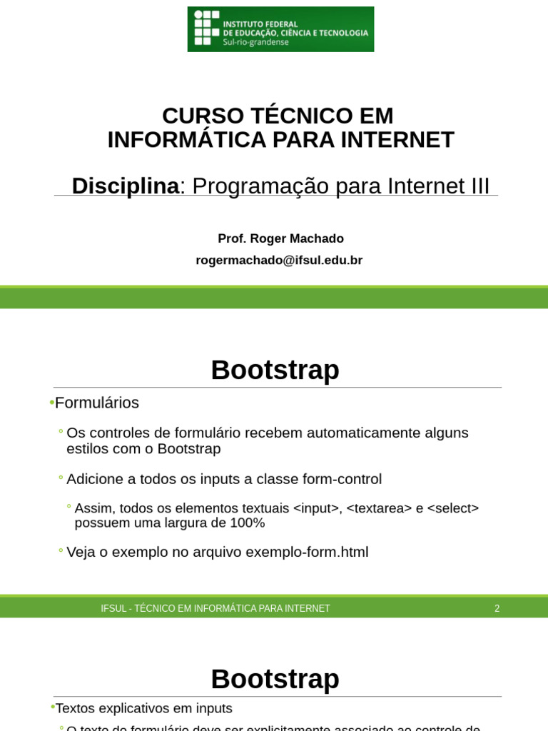 Formulários com Bootstrap 3 | PDF