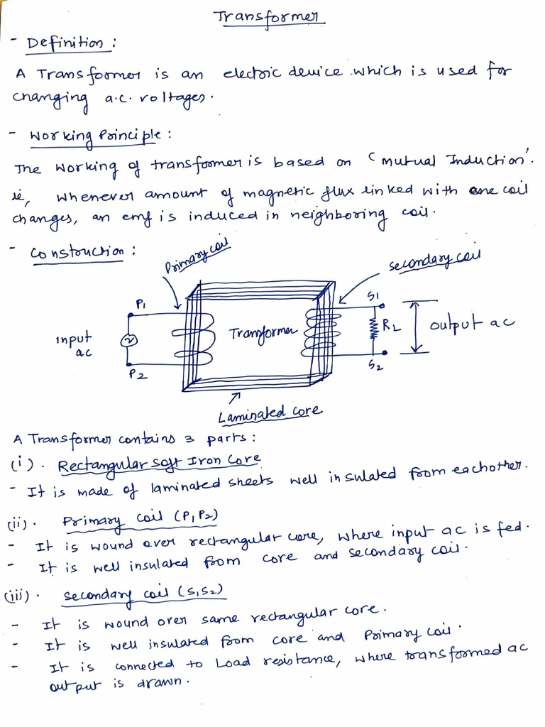 Transformer Losses And Efficiency Pdf