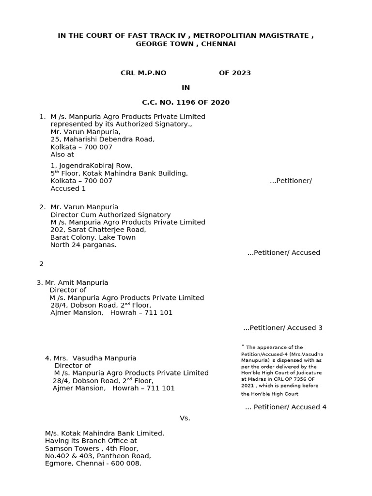 Recall Petition | PDF | Bail | Common Law