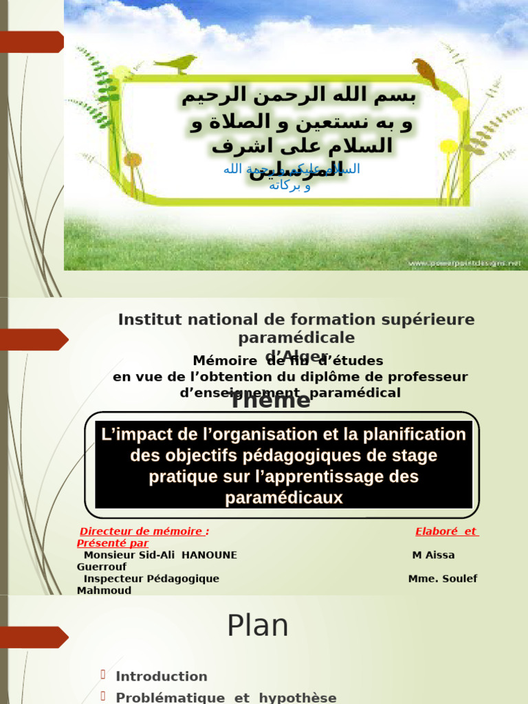 Présentation1 Mémoire PEPM 2023 | PDF | Compétence (Ressources humaines) | Pédagogie