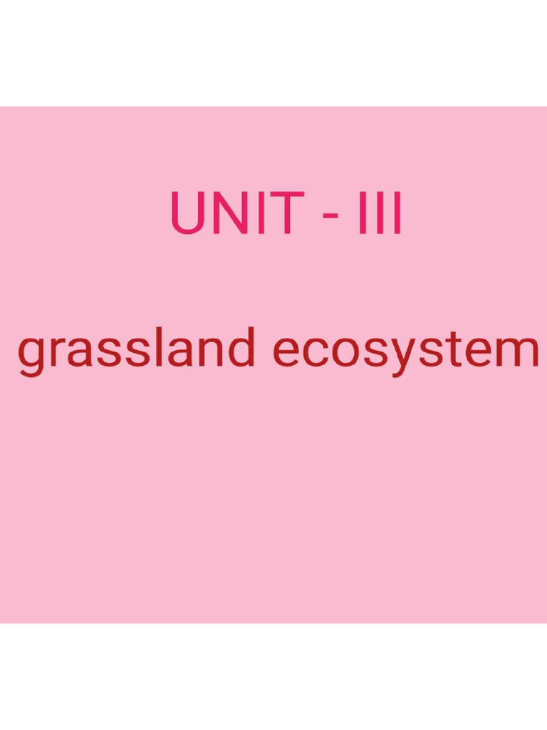 Grassland Ecosystem Pdf