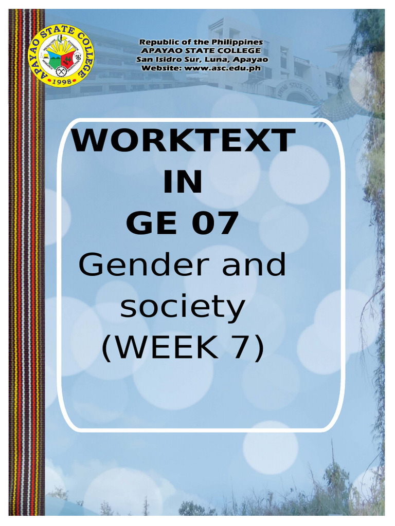 Chapter 6 Gender Issues and Coping With Discrimination Week 7 | PDF ...