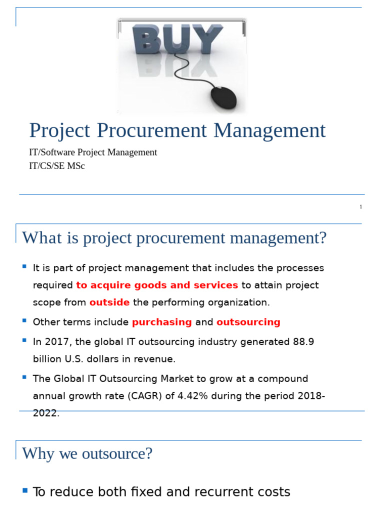 Lecture 11 Project Procurement MGT | PDF | Request For Proposal | Procurement