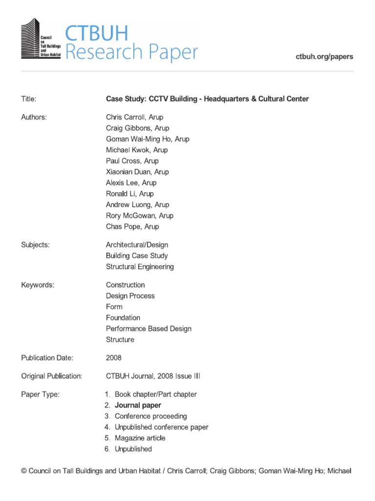 CCTV Case Study Building Headquarters Cultural Center | PDF