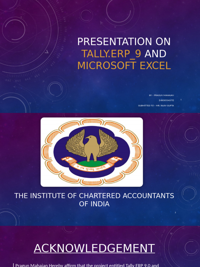 Tally ERP 9 and Excel Overview | PDF | Microsoft Excel | Spreadsheet