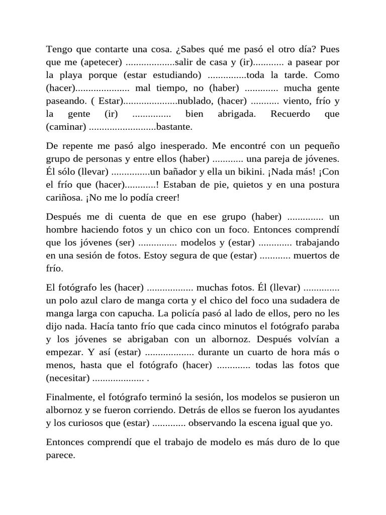 Encuentro inesperado en la playa | PDF