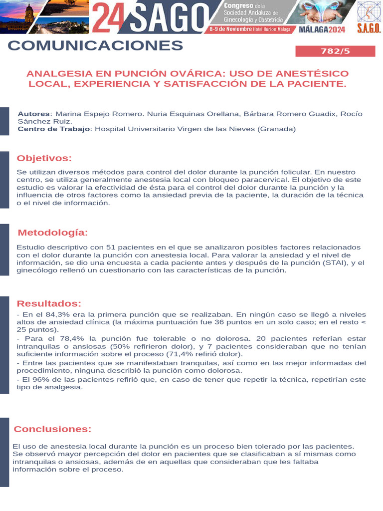 Analgesia Local Poster | PDF